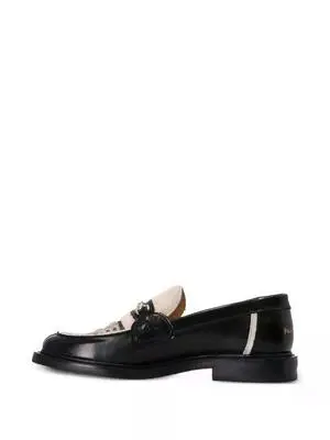 Filling Pieces Leather Loafers With Patterned Detailing