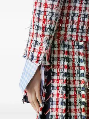 Thom Browne Gingham Checks Tweed Blazer