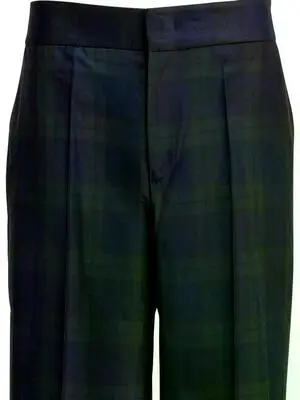 SA SU PHI Plaid Wool Trousers