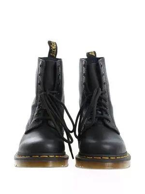 Dr. Martens Lace-up Leather Biker Boots - Black