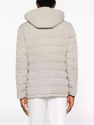 MOORER Padded Down Hooded Jacket - Neutrals