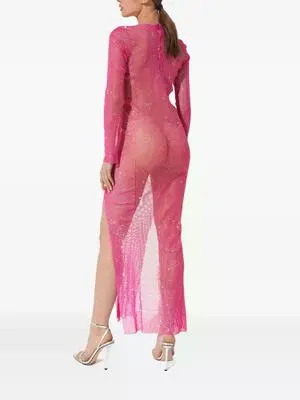 SANTA BRANDS Crystal-embellished Mesh Dress - Pink