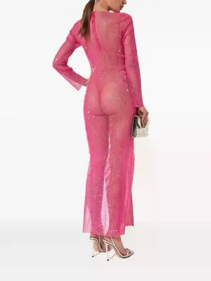 SANTA BRANDS Crystal-embellished Mesh Dress - Pink
