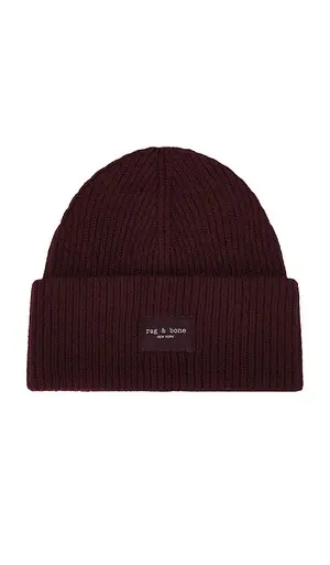 Rag & Bone Blake Beanie - Burgundy
