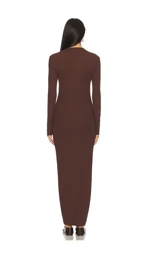 BUMPSUIT Soft Rib Maxi Dress - Chocolate