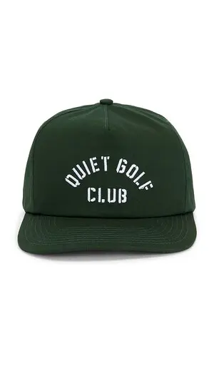 QUIET GOLF Stencil 5panel Cap - Forest