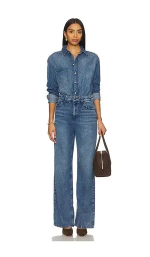 Ba&sh Bloom Jumpsuit - Blue Jeans