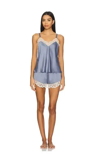 Flora Nikrooz Gabby Cami Set With Lace In Blue - Deep Sea