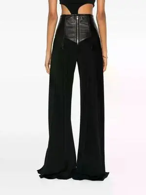 MITILIANE COUTURE Leather-insert Trousers