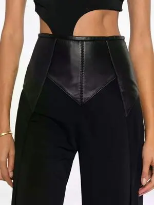 MITILIANE COUTURE Leather-insert Trousers