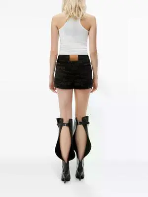 Alexander Wang Logo-embroidered Denim Shorts