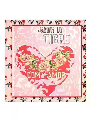 Camilla Patterned Square Silk Scarf - Pink