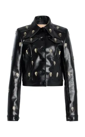 CUCCULELLI SHAHEEN Embroidered Leather Jacket