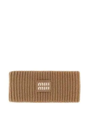 Miu Miu Cashmere And Virgin Wool Headband - Moro