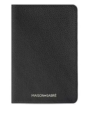 MAISON DE SABRE Leather Passport Holder - Black