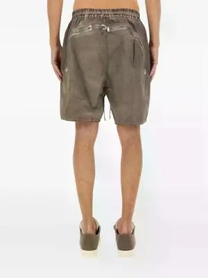 Rick Owens Zip Frayed Hem Shorts