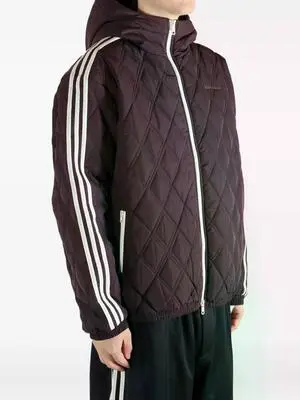 Adidas Quilted Hooded Jacket - Purple