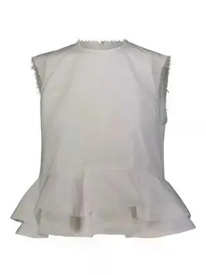 Comme Des Garçons Flounce Raw-finish Blouse