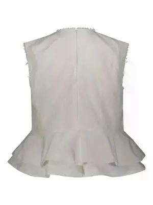 Comme Des Garçons Flounce Raw-finish Blouse