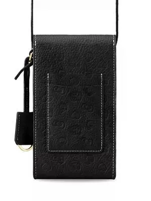 MAISON DE SABRE X Hello Kitty Embossed Flap Leather Phone Pouch