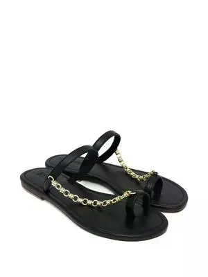 Mystique Chain-detail Leather Sandals