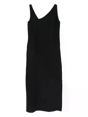 OCCLEUS Asymmetric-neck Midi Dress