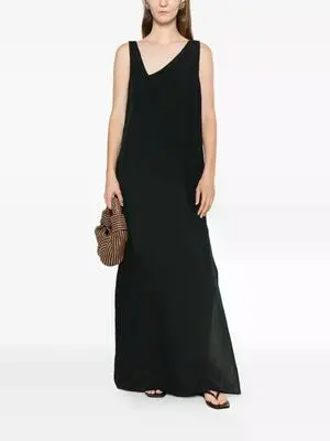 OCCLEUS Asymmetric-neck Midi Dress