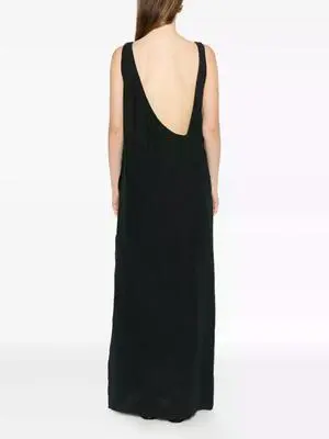 OCCLEUS Asymmetric-neck Midi Dress