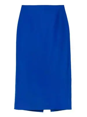 David Koma Pencil Back Slit Skirt - Blue