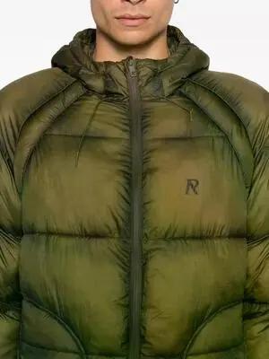 REPRESENT Translucent Hooded Puffer Jacket - Green