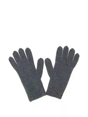 VIVIENNE WESTWOOD Orb Appliqué Cashmere Gloves - Grey