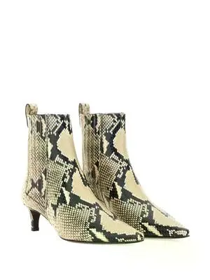 Roberto Festa Printed Leather Ankle Boots