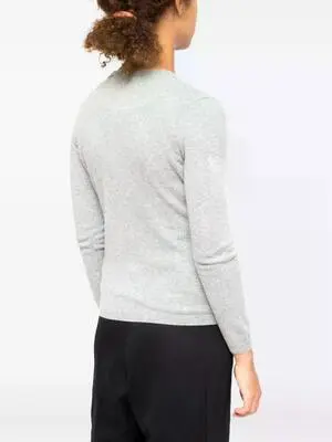 LA ROSE Buttoned Cashmere Cardigan - Grey