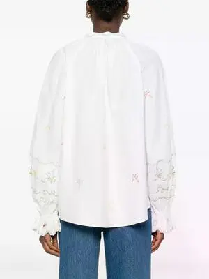 ALEMAIS Embroidered Ruffled Top