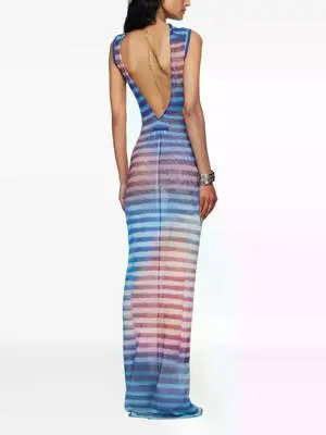 Jean Paul Gaultier Striped Maxi Dress