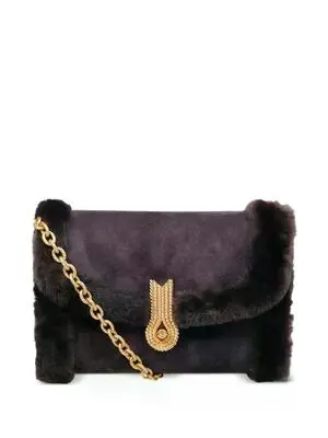 AMATO DANIELE Fur-trim Satchel With Chain Strap