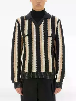SASQUATCHFABRIX Striped Flap-pocket Sweater