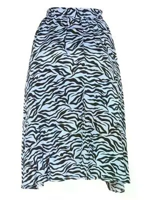 JOVONNA Zebra-print Midi Skirt