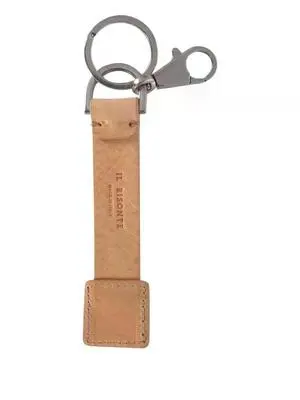 Il Bisonte Leather Keyring - Neutrals