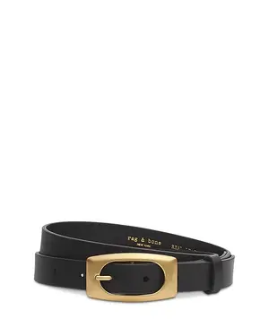 Rag & Bone Rory Leather Belt - Black