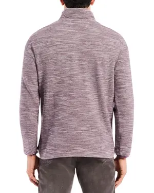 Robert Graham Long Sleeve Quarter Zip Knit Pullover - Berry