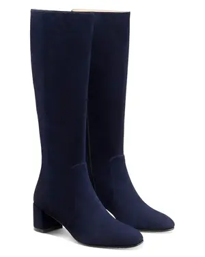 STUART WEITZMAN Maeve Zip Boots - Nice Blue