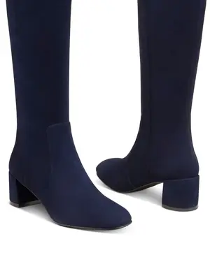 STUART WEITZMAN Maeve Zip Boots - Nice Blue