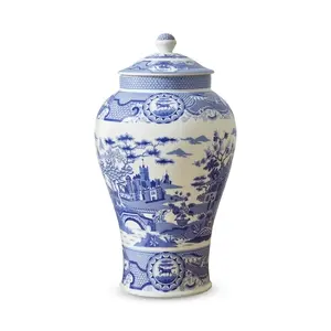 SPODE Blue Room Gothic Castle Ginger Jar