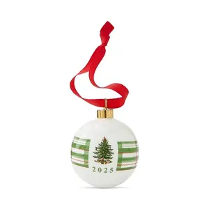 SPODE Christmas Tree 2025 Annual Ball Ornament - Green