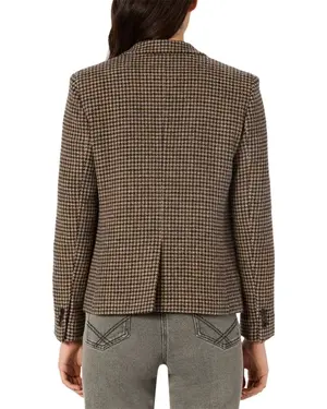 Gerard Darel Nathane Wool Houndstooth Blazer