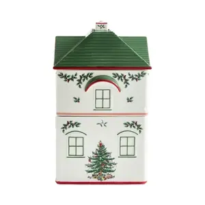 SPODE Christmas Tree Christmas Village Canister