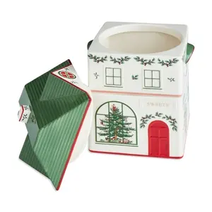 SPODE Christmas Tree Christmas Village Canister