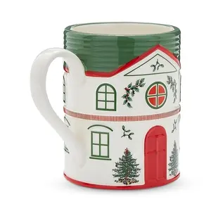 SPODE Christmas Tree Christmas Village Mug