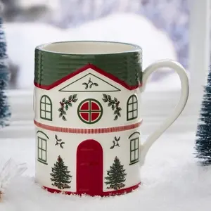 SPODE Christmas Tree Christmas Village Mug